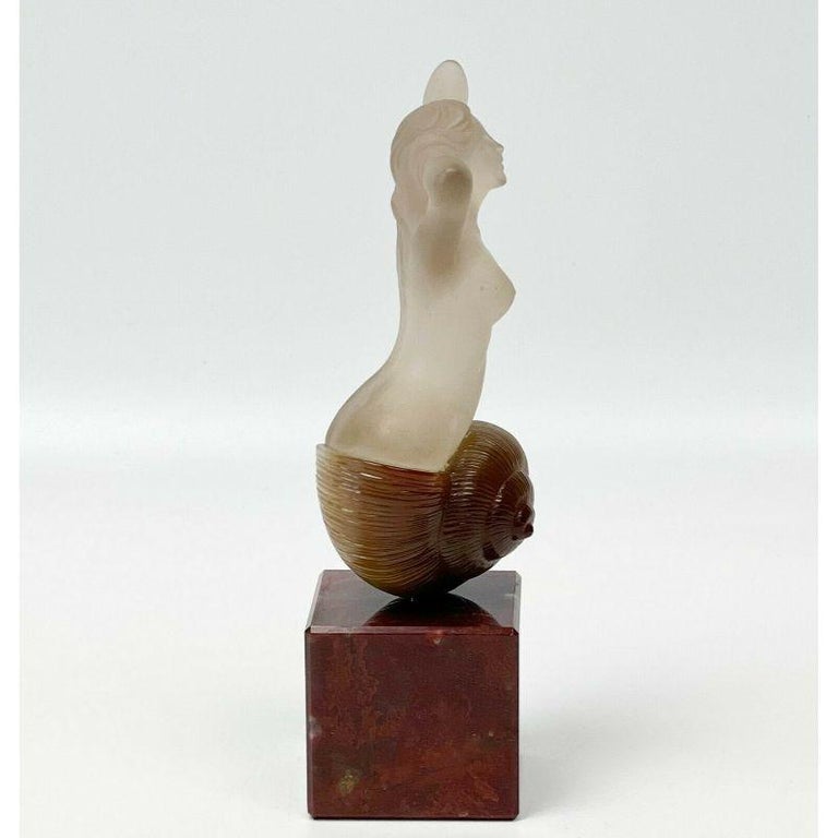 Smoky Quartz &Agate Snail Lady Figurine Manfred Wild Emile Becker Idar ...