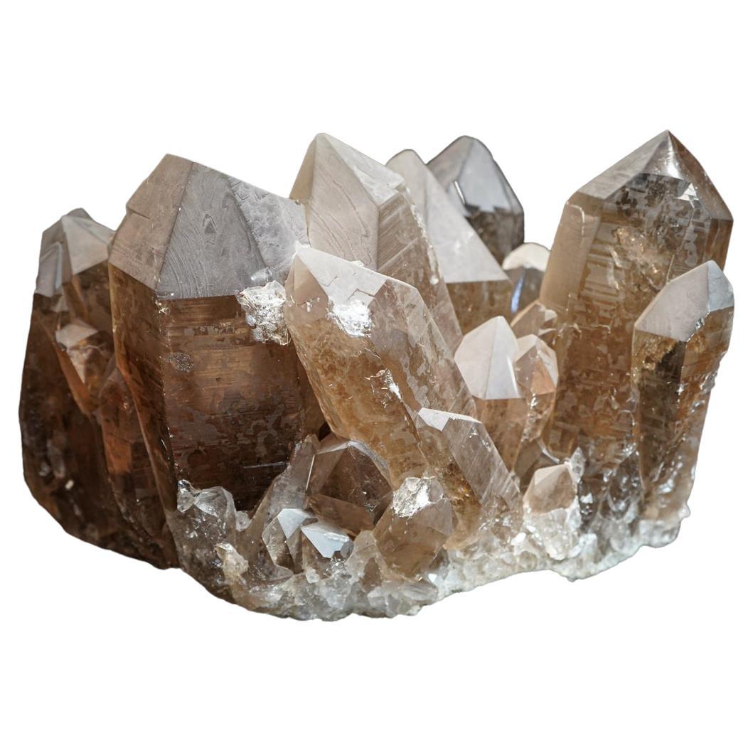 Brazilian Quartz Cluster Natural Form in Acrylic Base For Sale at 1stDibs