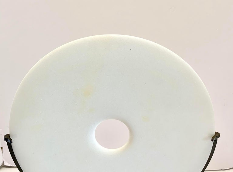 Smooth White Marble Disc, China, Contemporary at 1stDibs