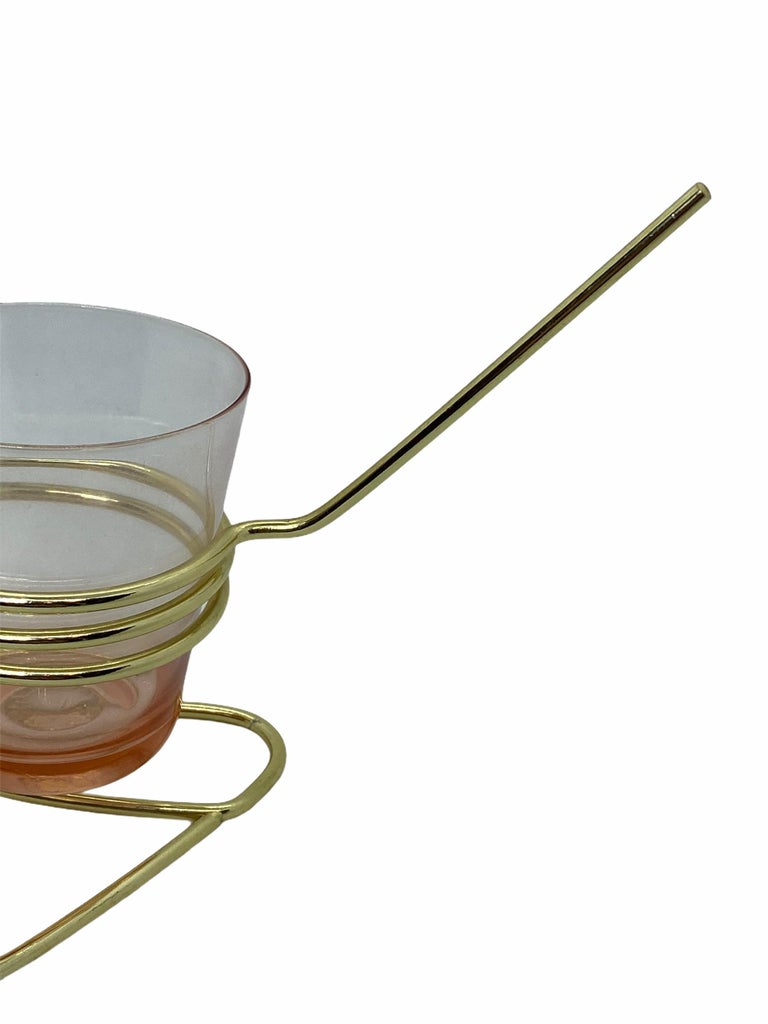 Snack Holder, Pretzel Salt Stick Holder with Vintage Colorful Glass ...