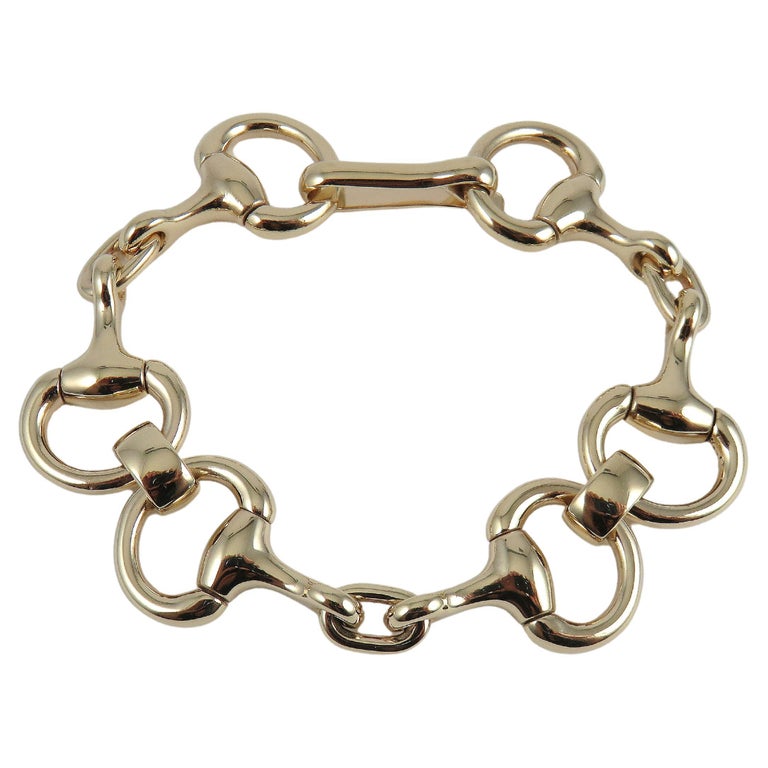 Snaffle Bit Bracelet 9k Yellow Gold For Sale at 1stDibs