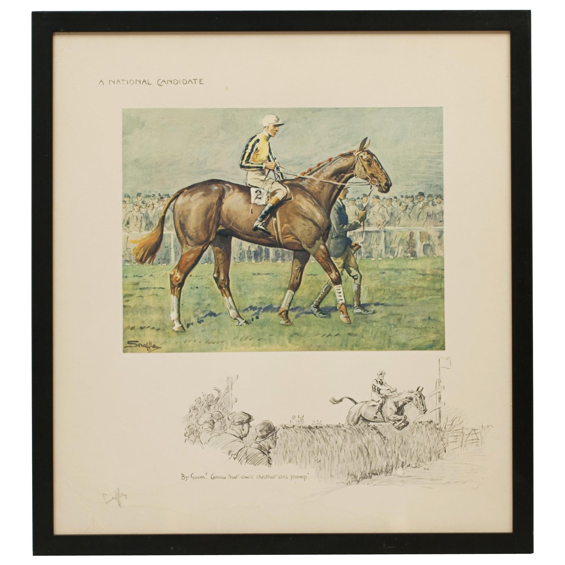 Antique Snaffles Hunting Print at 1stDibs