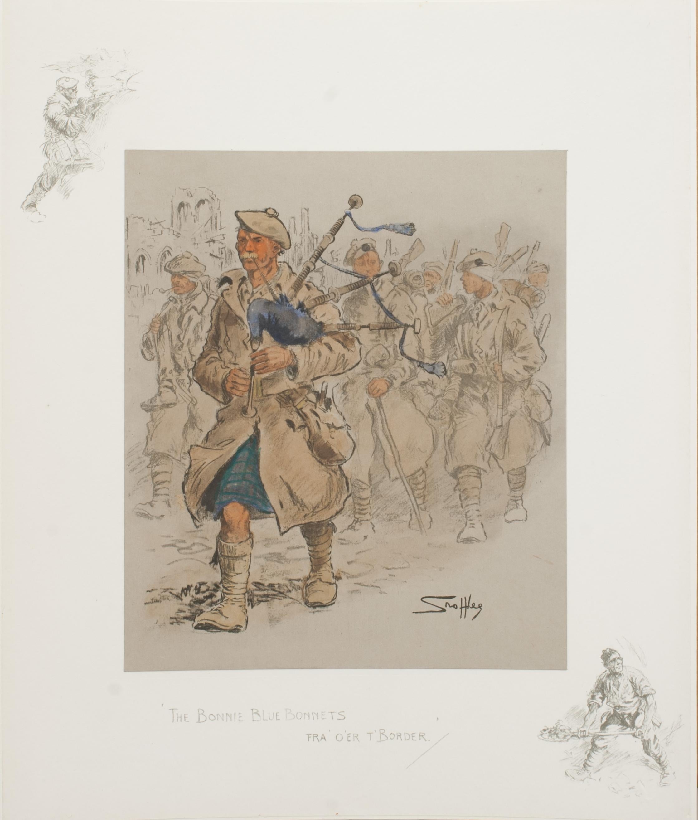 Snaffles WWI Military Print, the Bonnie Blue Bonnets For Sale at 1stDibs
