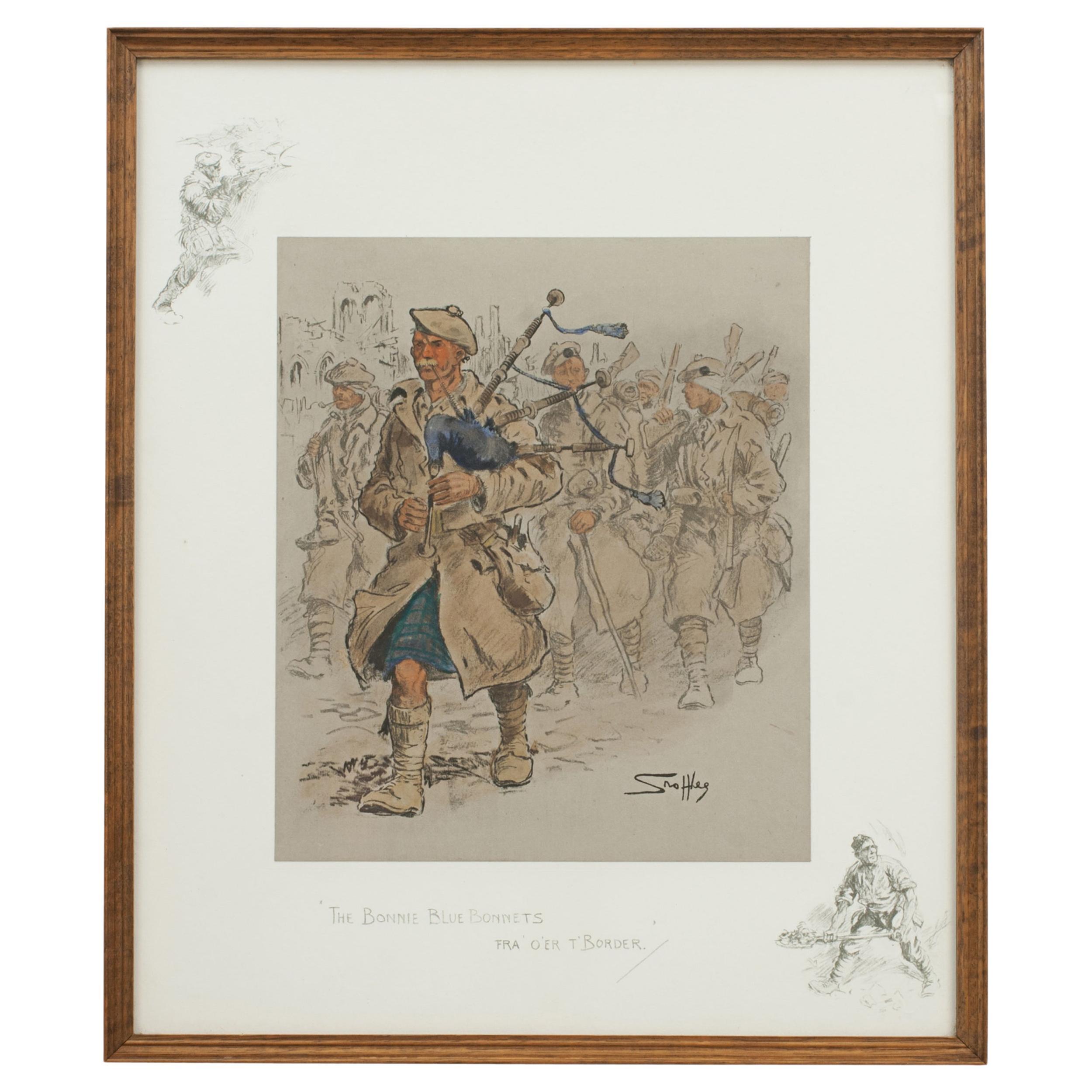 Snaffles WWI Military Print, the Bonnie Blue Bonnets For Sale at 1stDibs