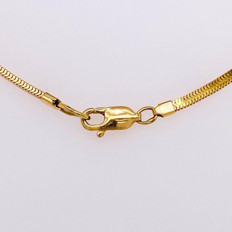 Snake Box Chain in 14 Karat Yellow Gold, Square Smooth Snake Chain For ...