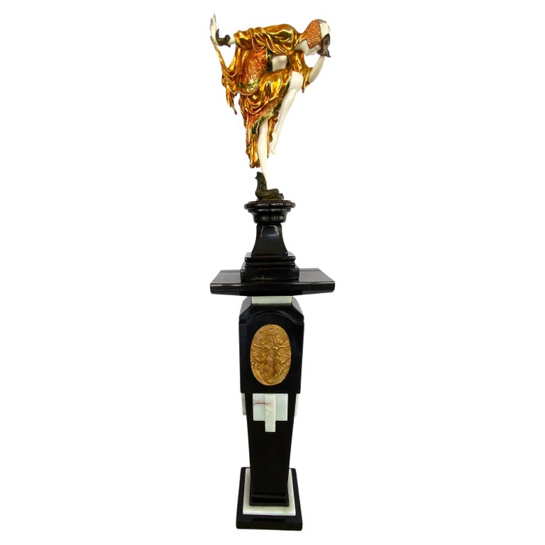 "Snake Dancer" Art Deco Sculpture after Claire Colinet For Sale at 1stDibs