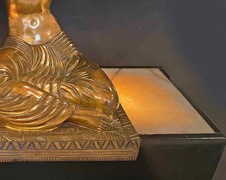"Snake Dancer," Extremely Fine Art Deco Sculpture w/ Female Nude ...