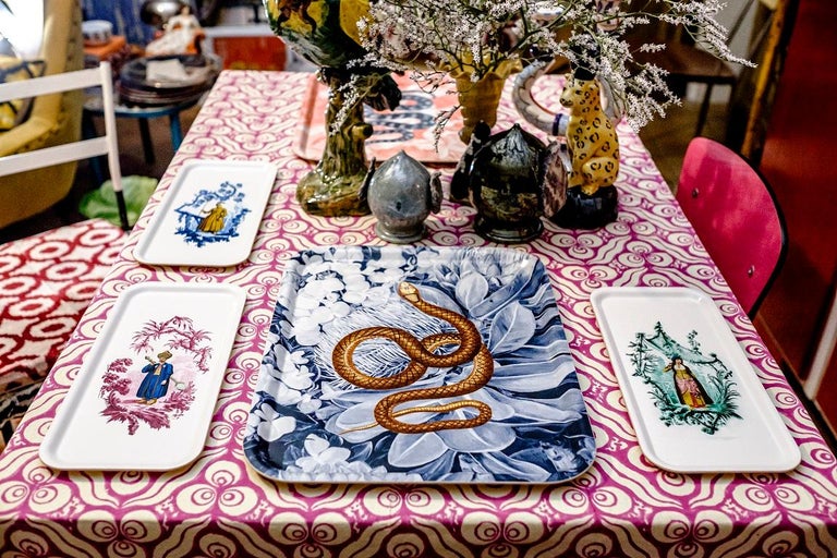 Snake Grey Wood Serving Tray at 1stDibs