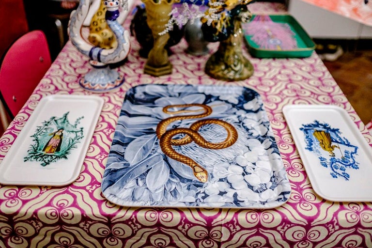 Snake Grey Wood Serving Tray at 1stDibs