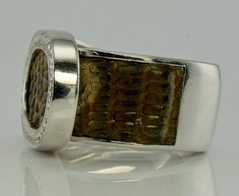 Snakeskin Diamond Ring Snake Skin 18K Gold Band by Homero Vintage For ...