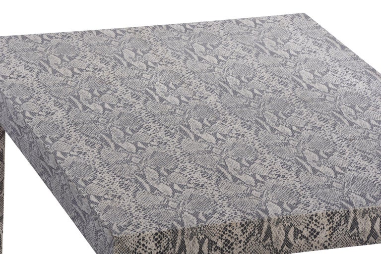 Snakeskin Parsons Lamp Table, 1970 For Sale at 1stDibs