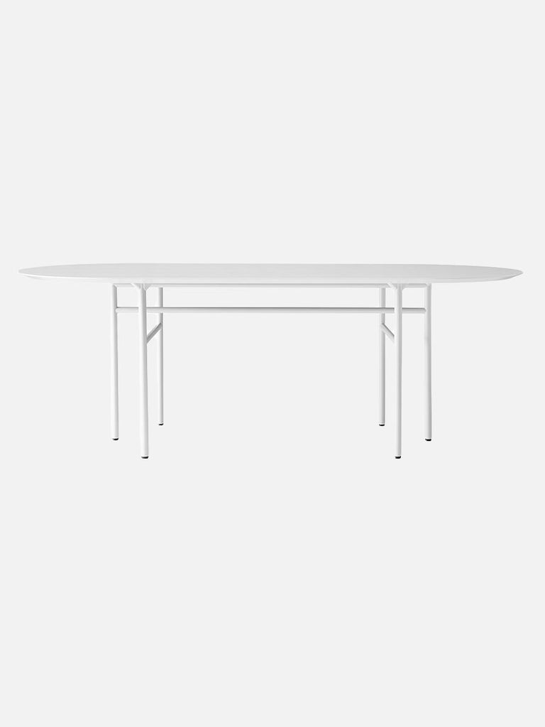 Snaregade Table, Oval, Light Grey/Mushroom Linoleum For Sale at 1stDibs