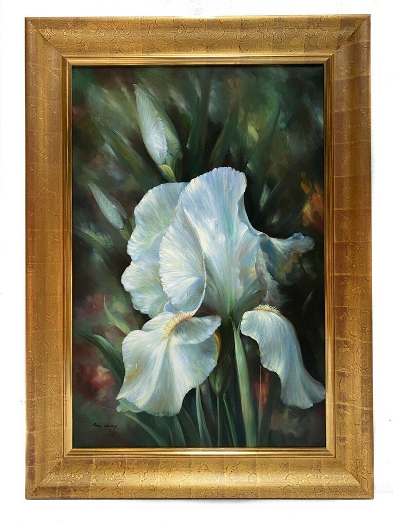 "Snow Flower" by Rosa Chavez Original Oil Painting on Canvas For Sale ...