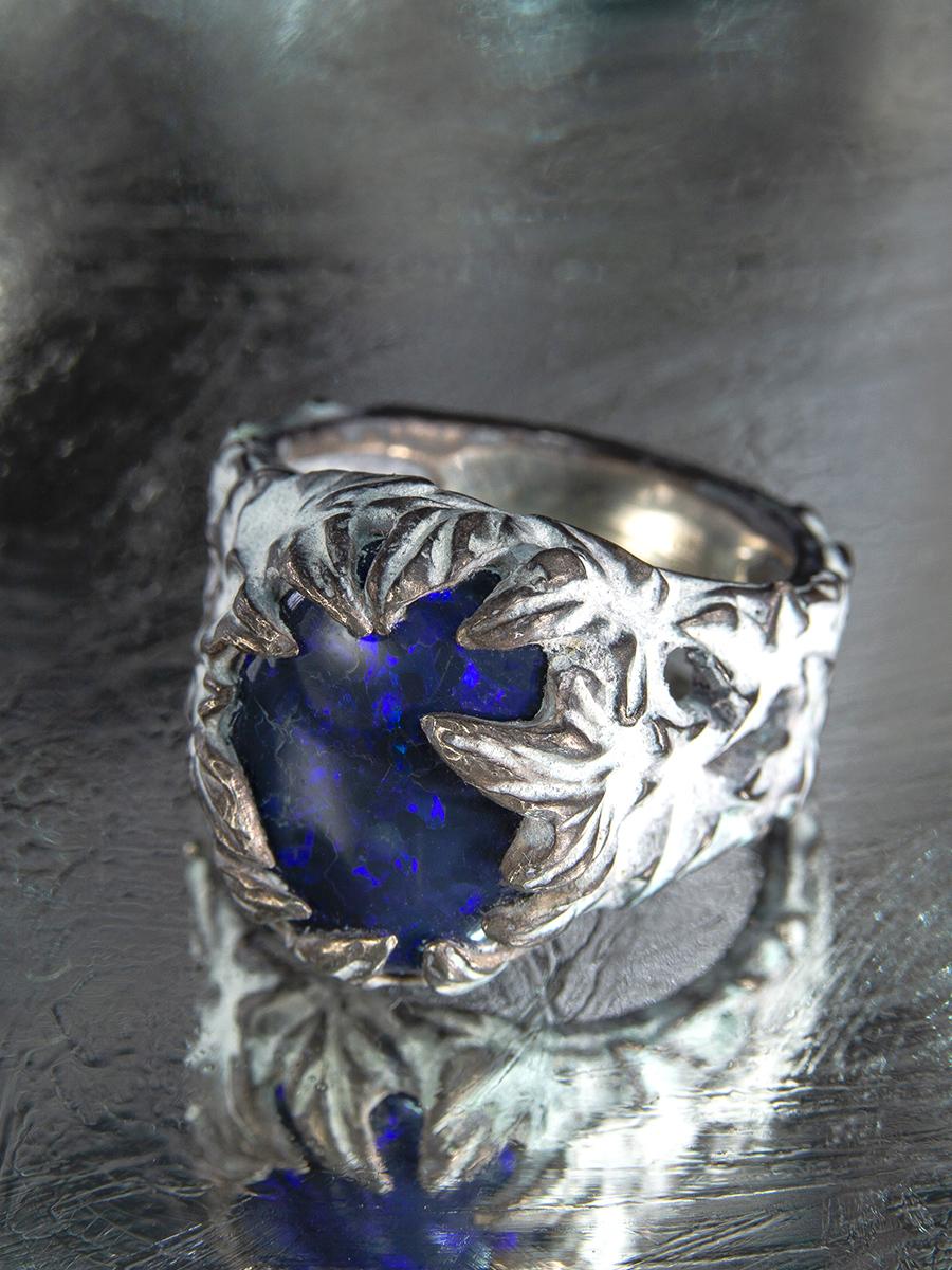 Snow Ivy Opal Ring Magic Energy Stone Mens Jewelry Healing Gem St ...
