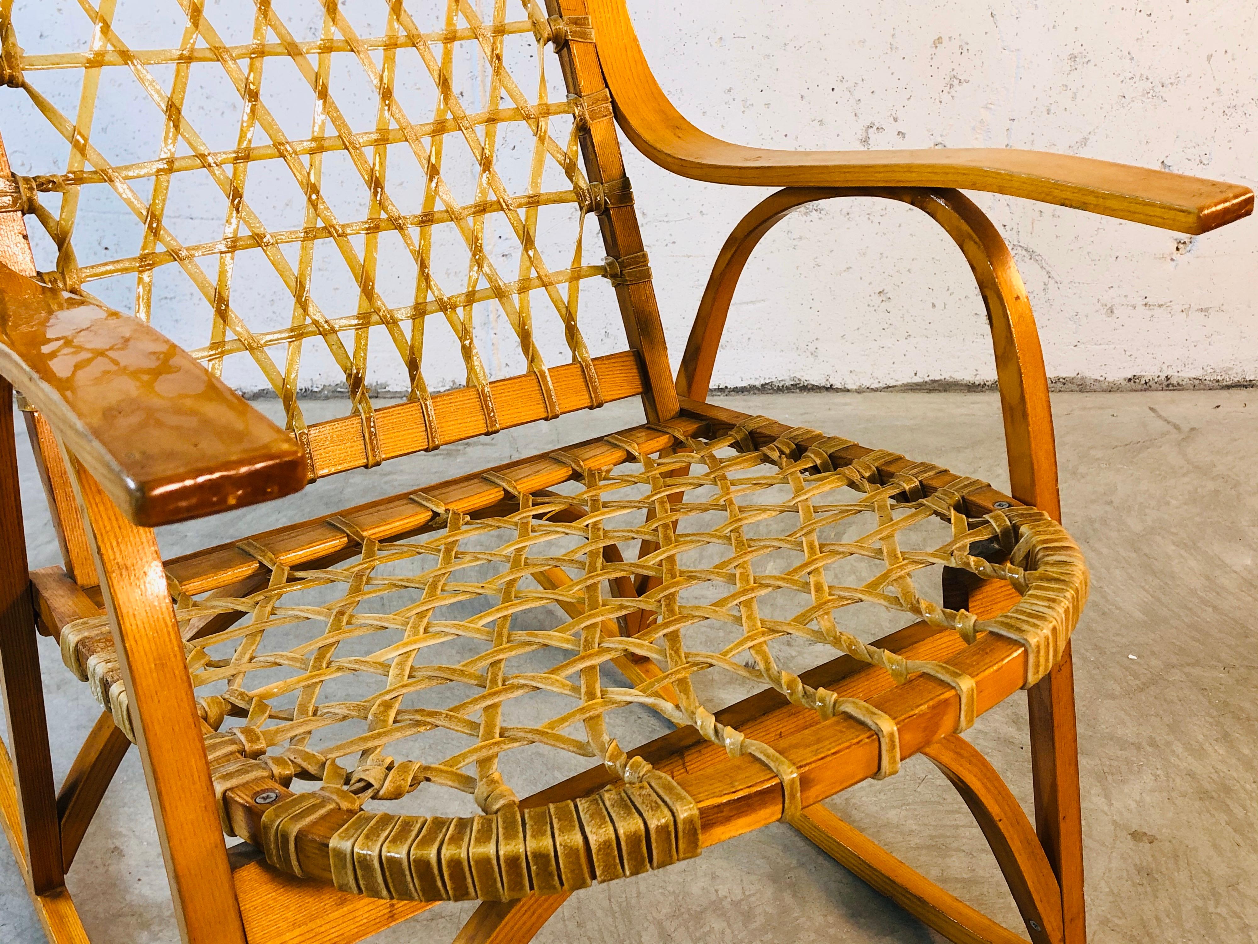Snowshoe Maple Rocking Chair with Rawhide by Vermont Tubbs Furniture ...