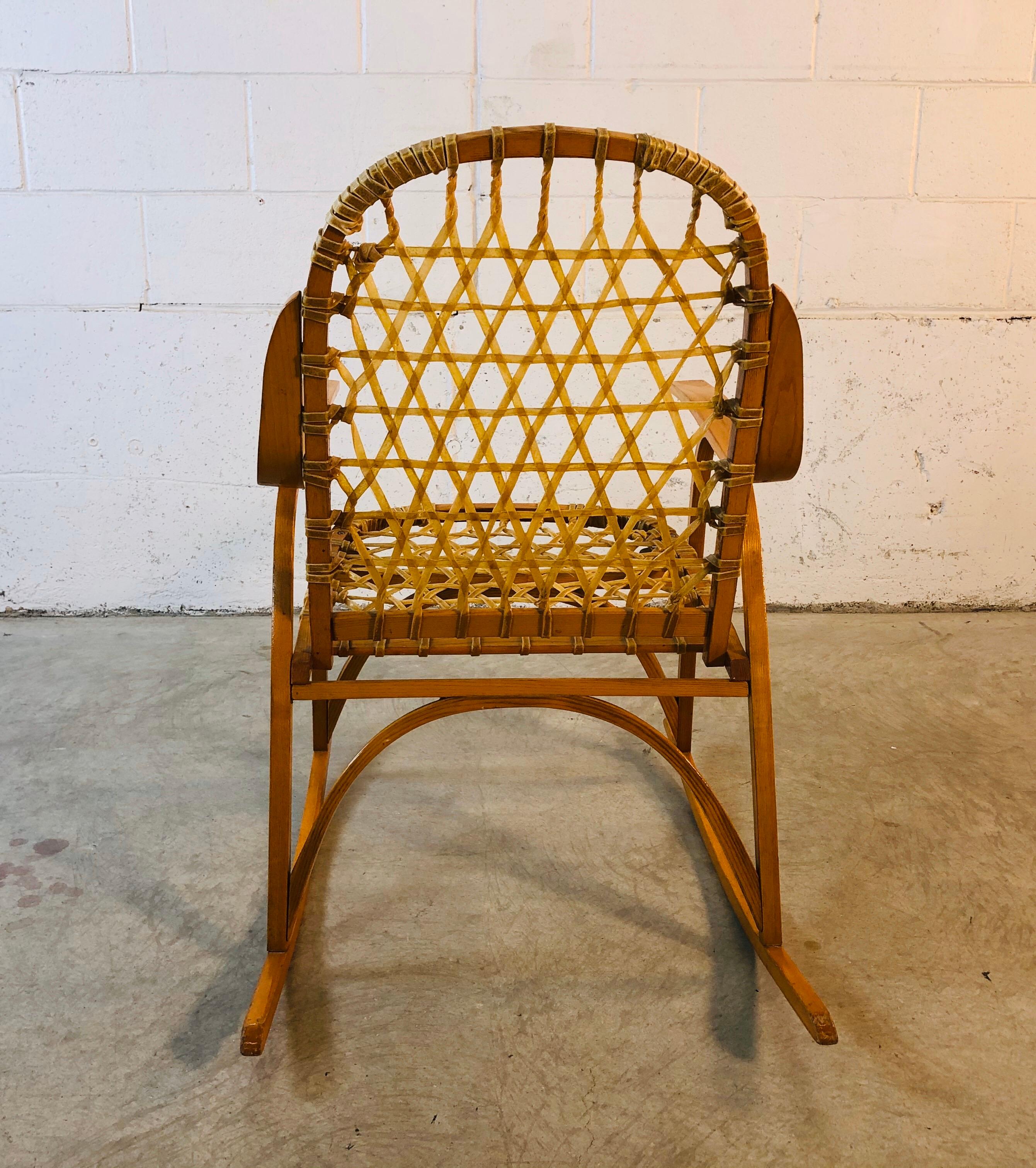 Snowshoe Maple Rocking Chair with Rawhide by Vermont Tubbs Furniture ...