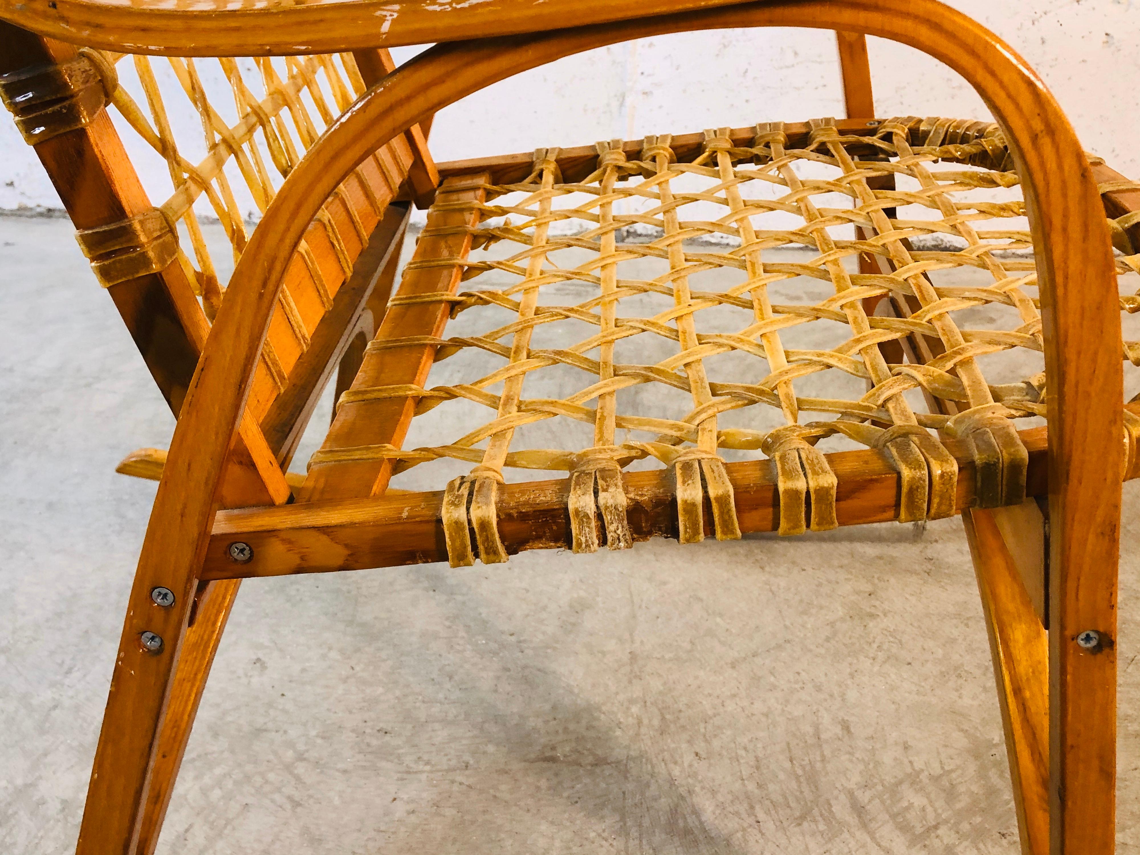 Snowshoe Maple Rocking Chair with Rawhide by Vermont Tubbs Furniture ...