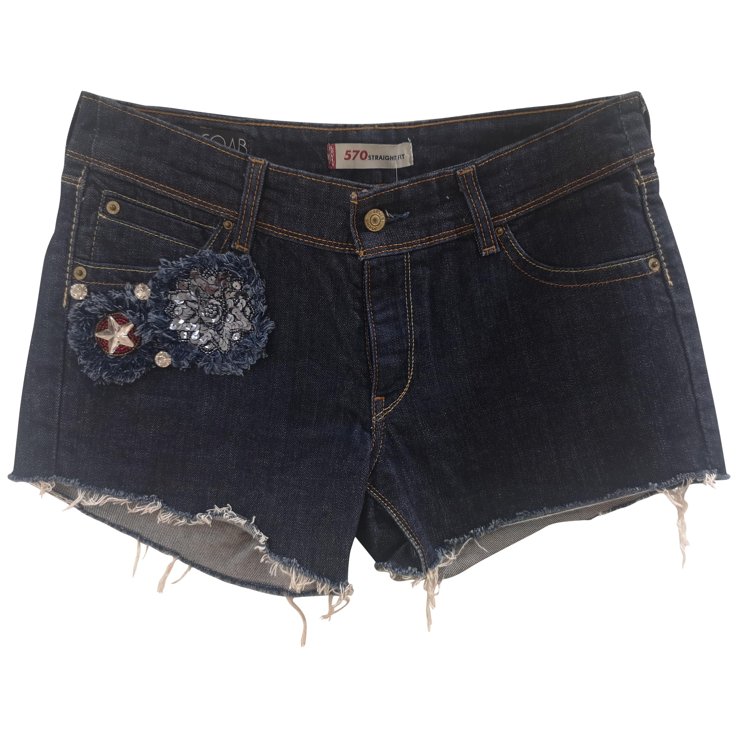 Black flames strass shorts For Sale at 1stDibs | black glitter shorts