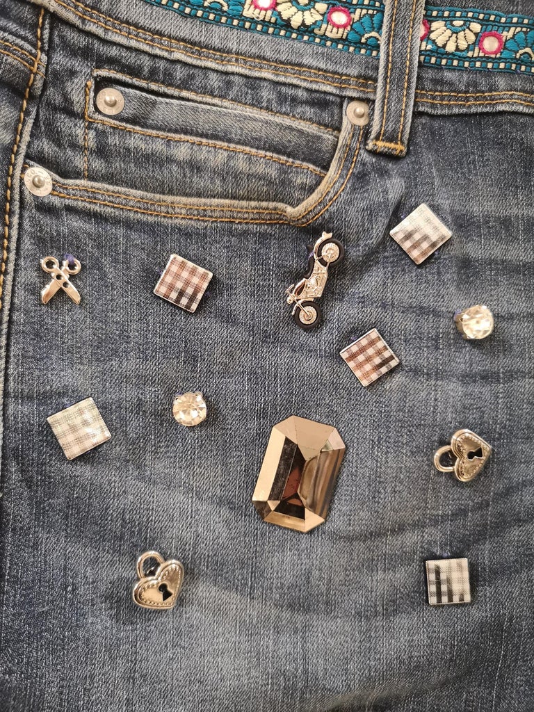 SOAB blue silver patterns handmade cotton short For Sale at 1stDibs