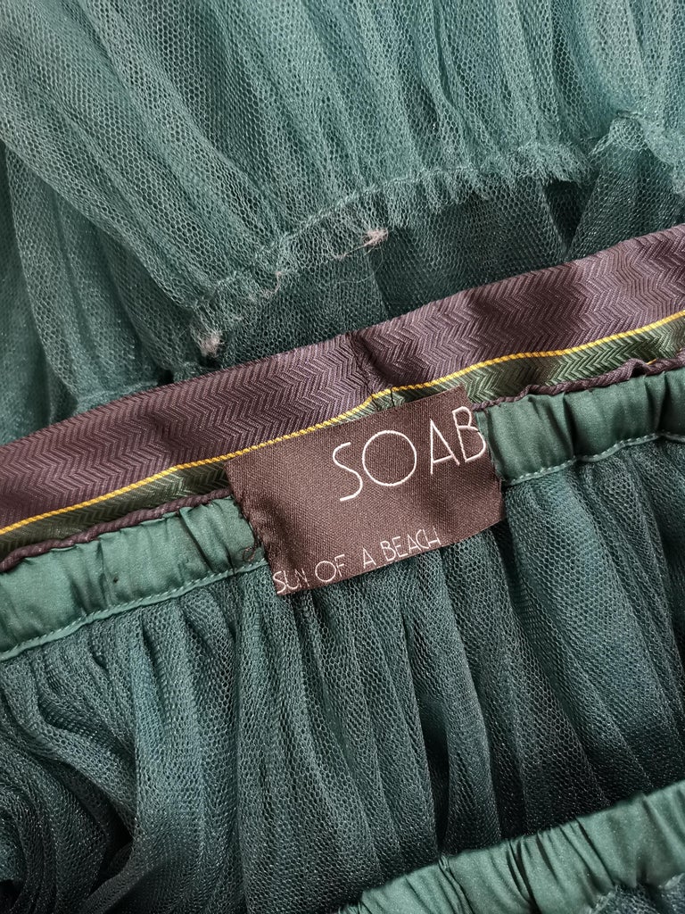 SOAB green tulle skirt / Dress at 1stDibs