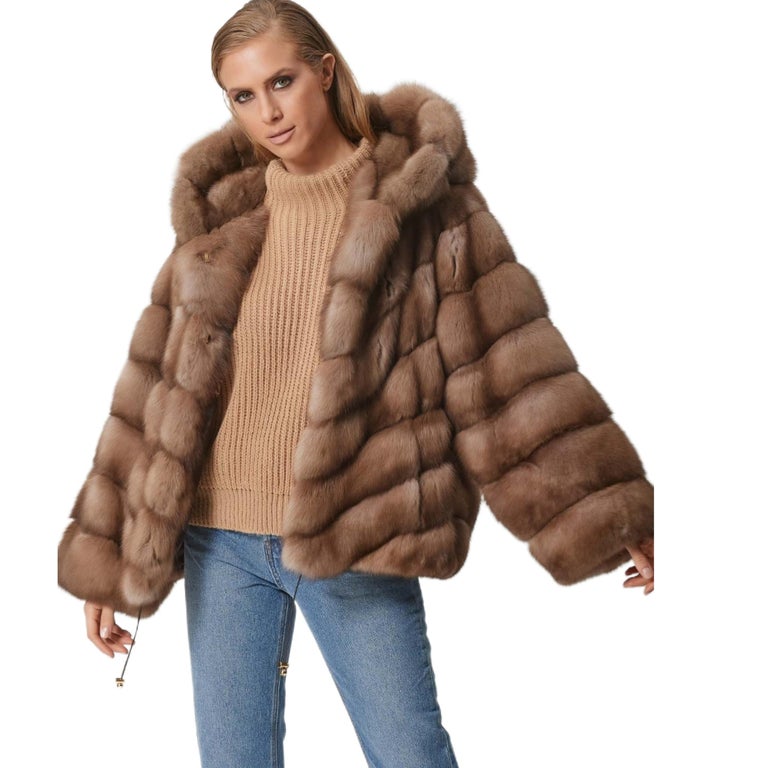 Sobol Russian Sable Jacket size Oversized XL 18-20 For Sale at 1stDibs