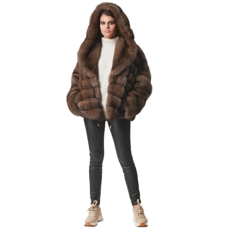 Sobol Russian Sable Jacket size Oversized XL 18-20 For Sale at 1stDibs