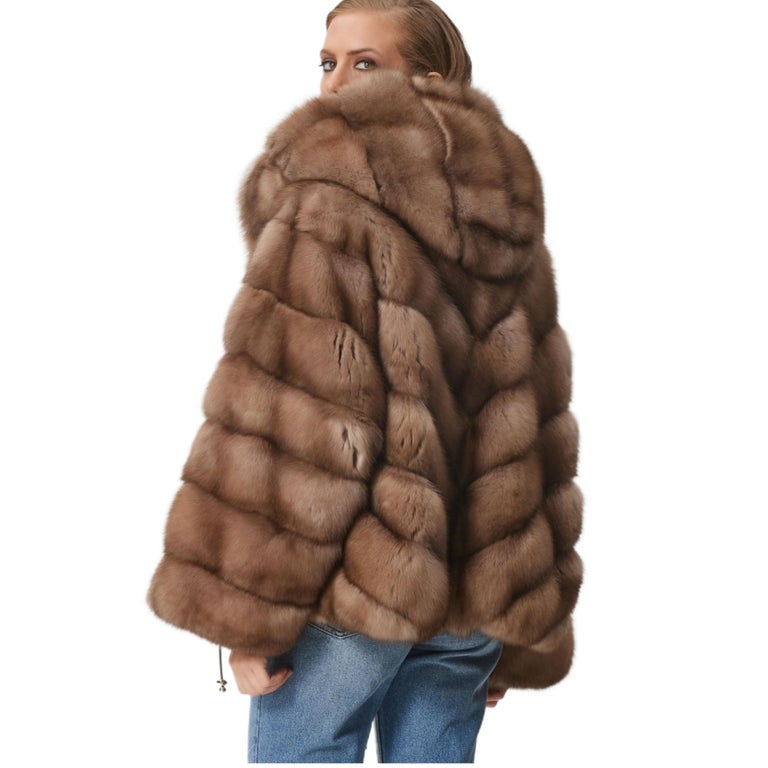 Sobol Russian Sable Jacket size Oversized XL 18-20 For Sale at 1stDibs