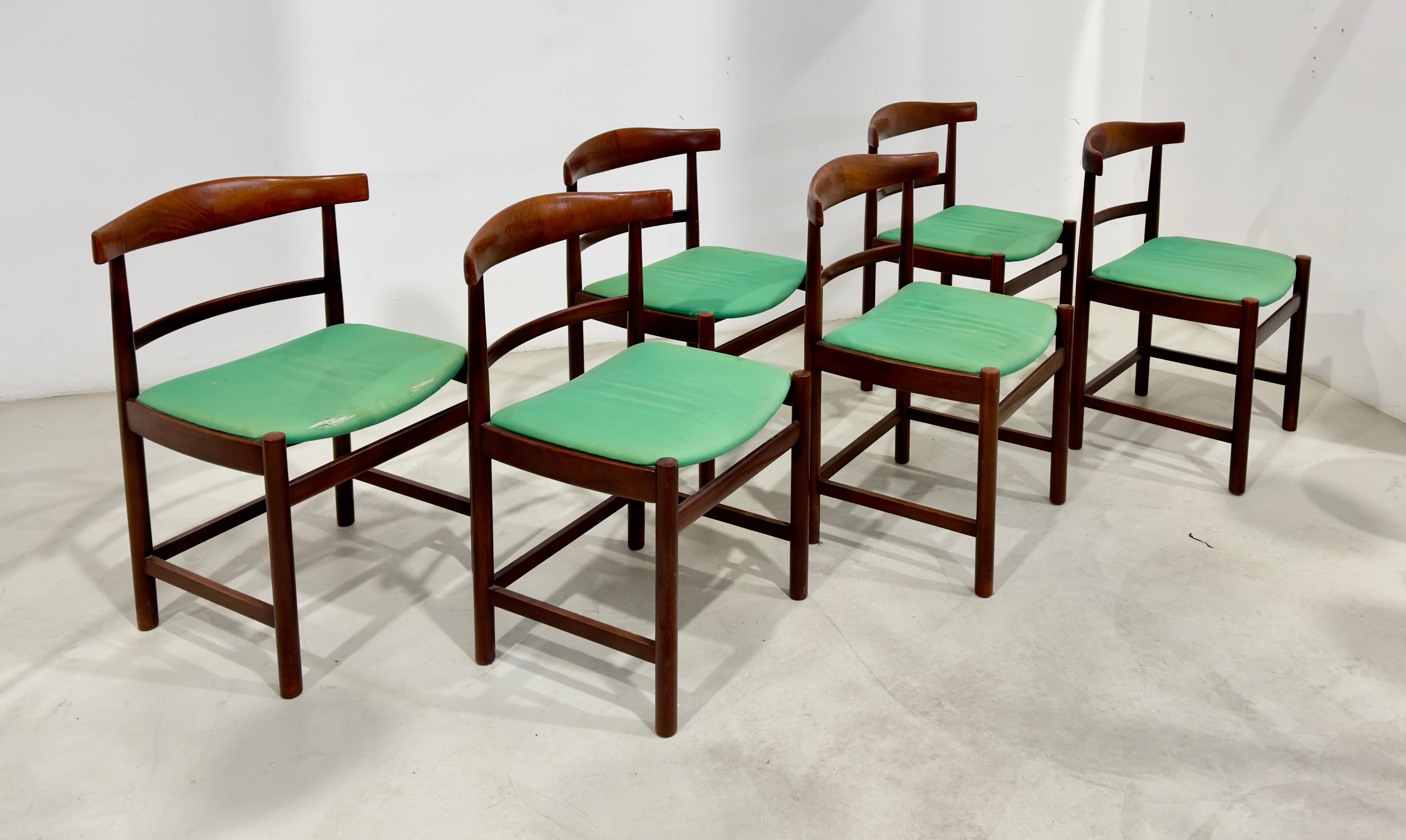 Soborg Mobler, Six Chairs, ca. 1950. For Sale at 1stDibs