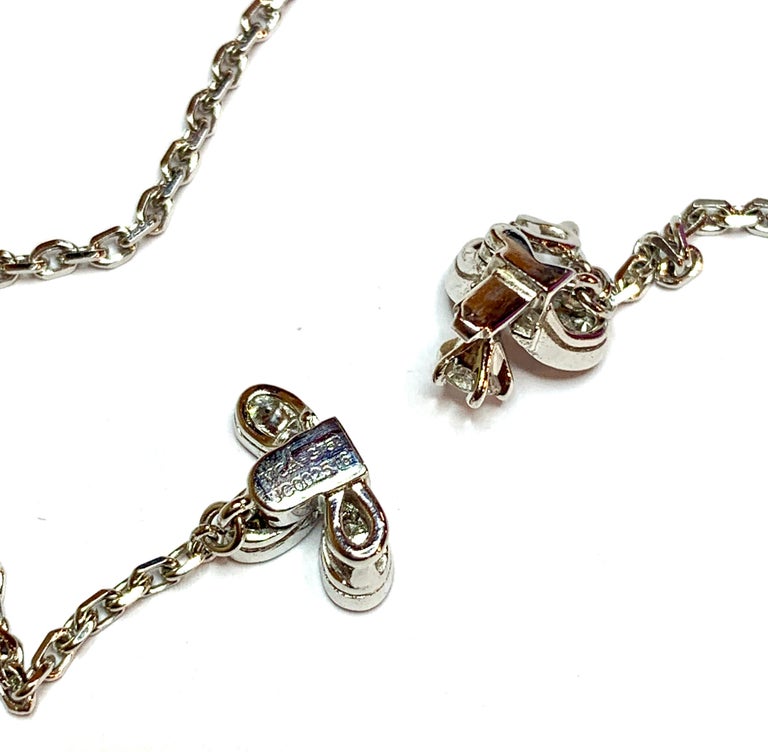 Socrate 3 Flowers Van Cleef and Arpels Necklace 0.91 Carat Diamond 18 ...
