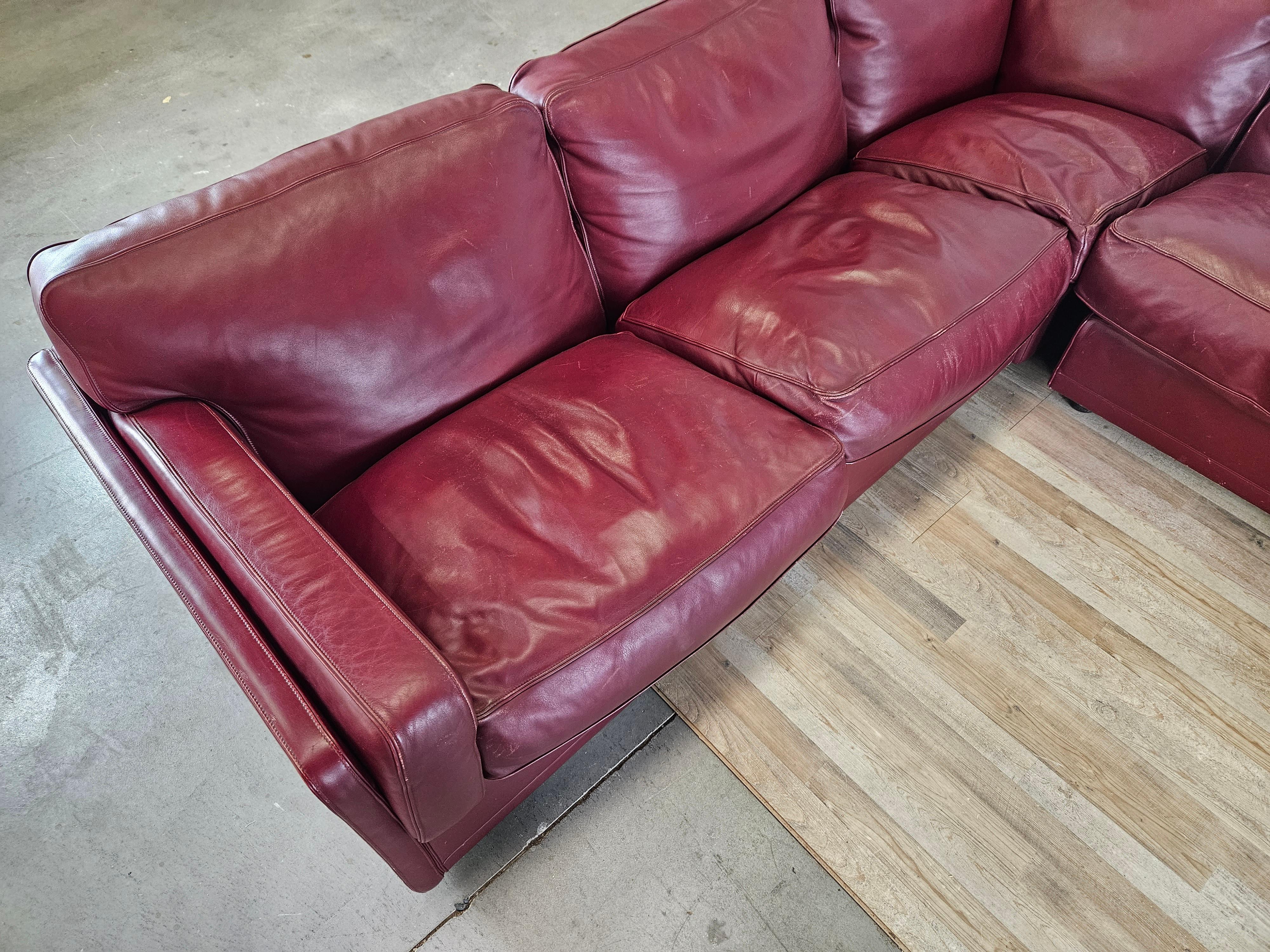 Socrates Modular Sofa by Poltrona Frau in 1970s Leather For Sale at 1stDibs
