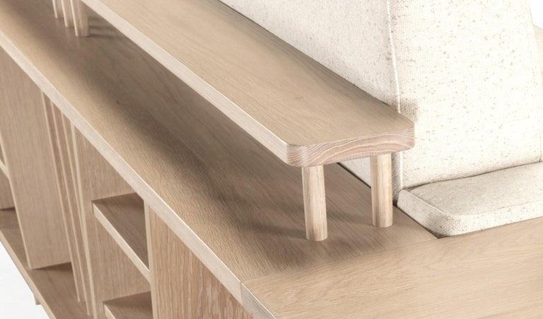 Sofa and Bookshelf Room Divider in Walnut or Oak For Sale at 1stDibs ...