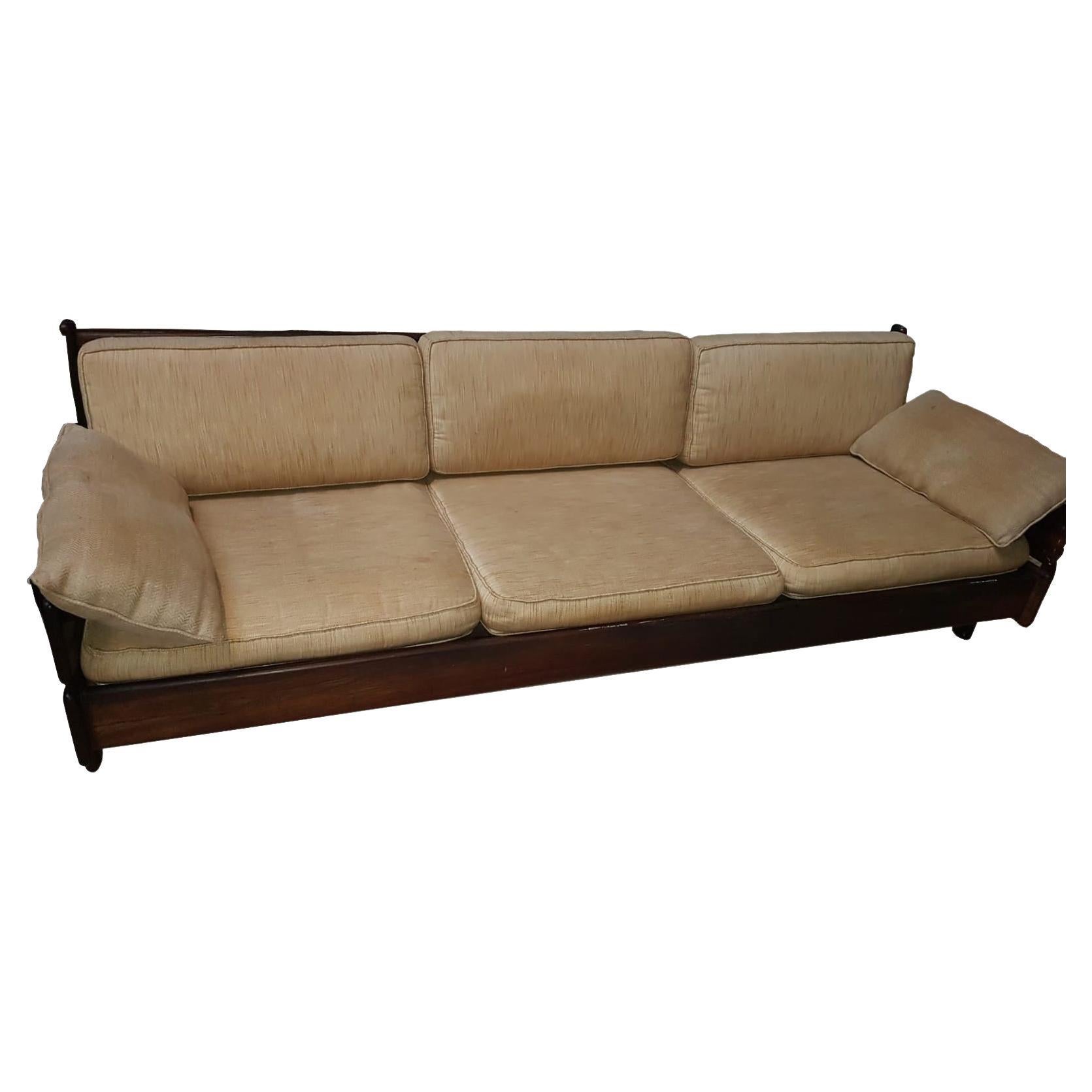 Rare Celina Rosewood Sofa with Attached Side Tables at 1stDibs