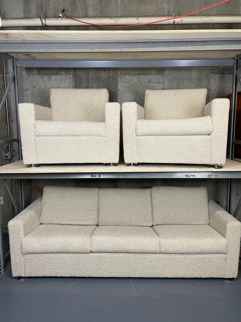 Mid Century Modern Sofa by Stendig, New Luxurious Boucle, Switzerland ...