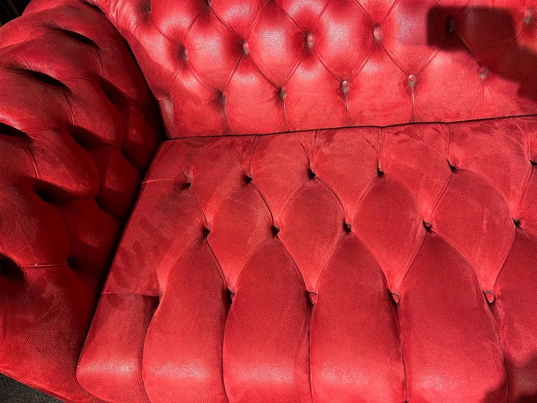 Sofa / Couch Chesterfield Luxury Baroque Style Design Velvet Red ...