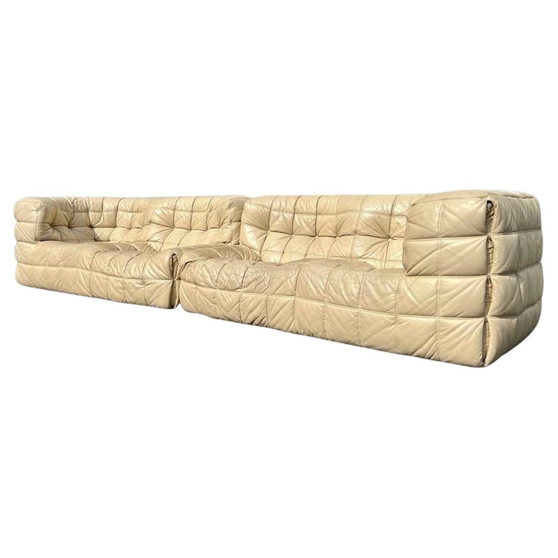 Vintage French Loveseat in Pink Velvet by Michel Ducaroy for Ligne ...