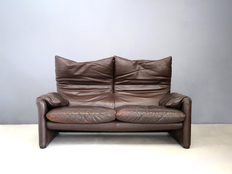 Sofa Midcentury Maralunga by Vico Magistretti for Cassina, 1970s For ...