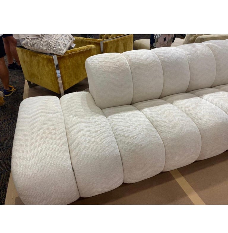 Channel Tufted Modern Sofa in the Style of Icon Steve Chase by ...