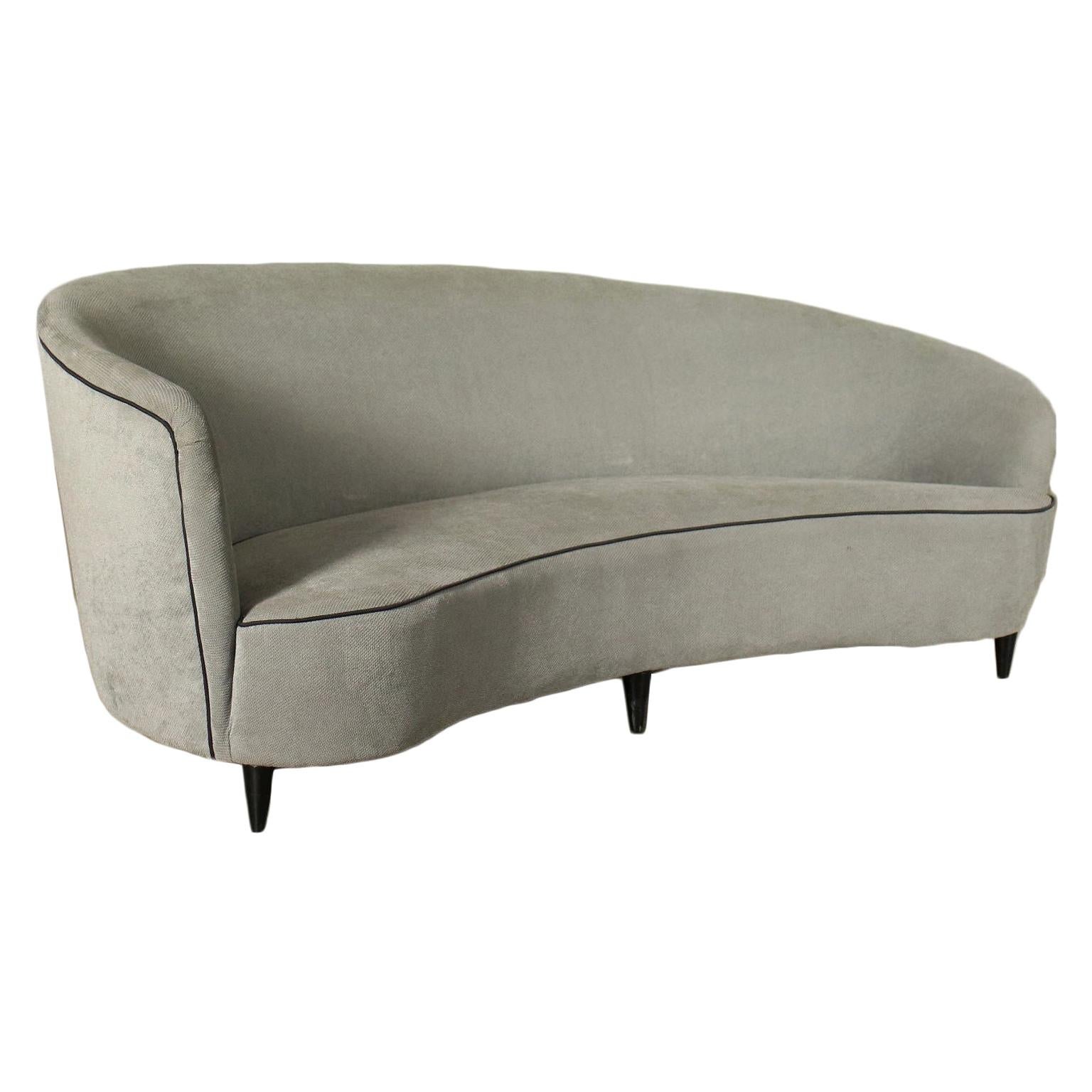 Capitonné Sofa Springs Padding Velvet and Fabric Upholstery Vintage ...