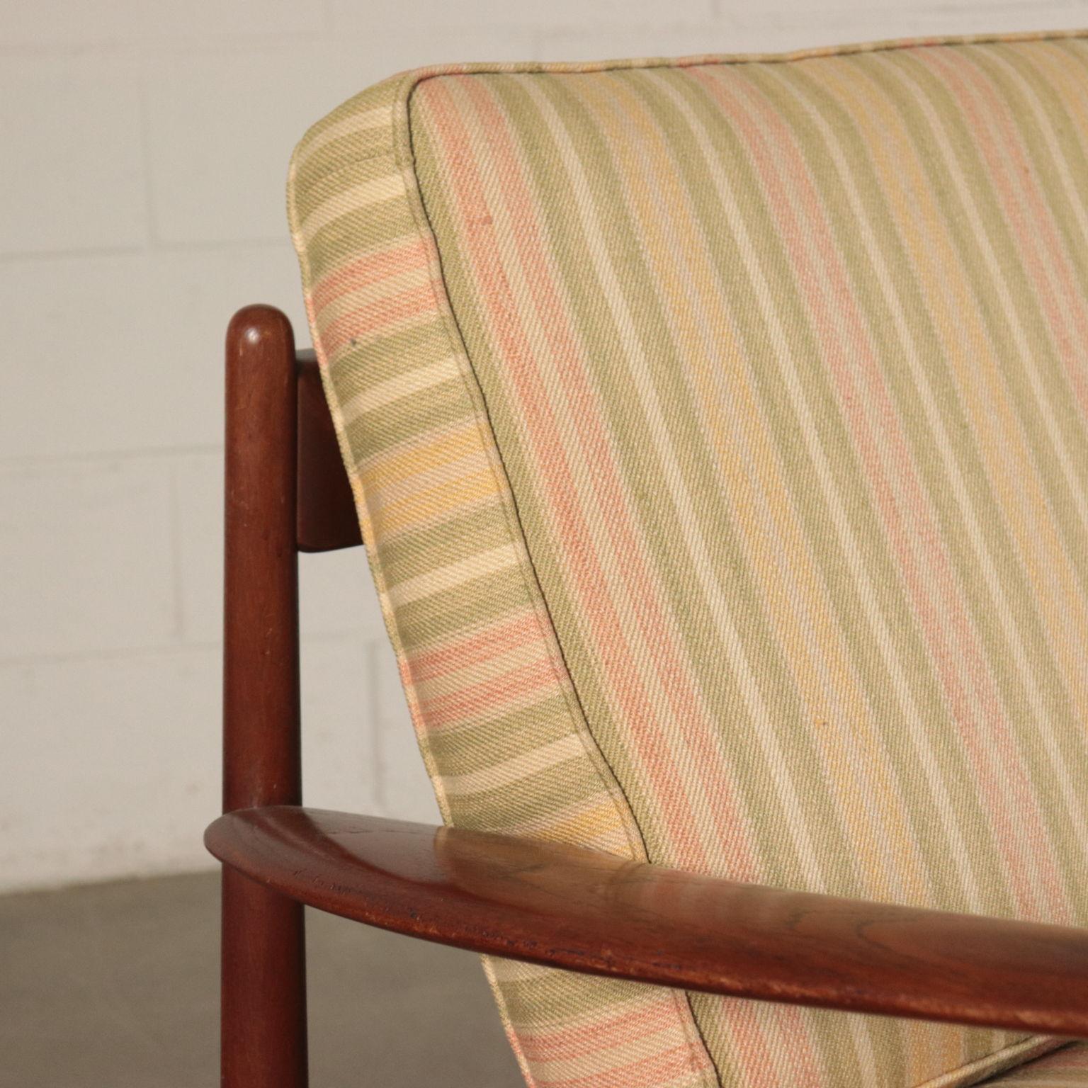 Sofa Teak Foam and Fabric Denmark 1969s, Danish Production at 1stDibs ...