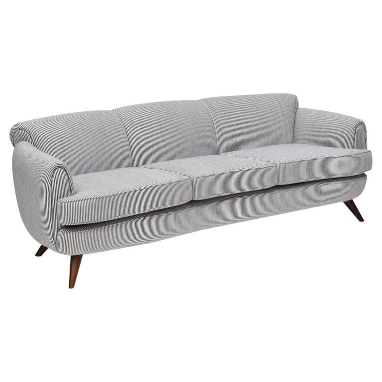 Sofa with Ebonized Toothpick Legs, by Teperman For Sale at 1stDibs