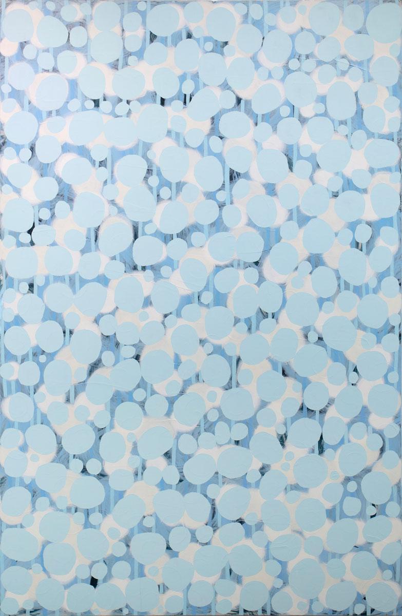 Sofie Swann - "Blue Moons" Abstract Painting For Sale at 1stDibs