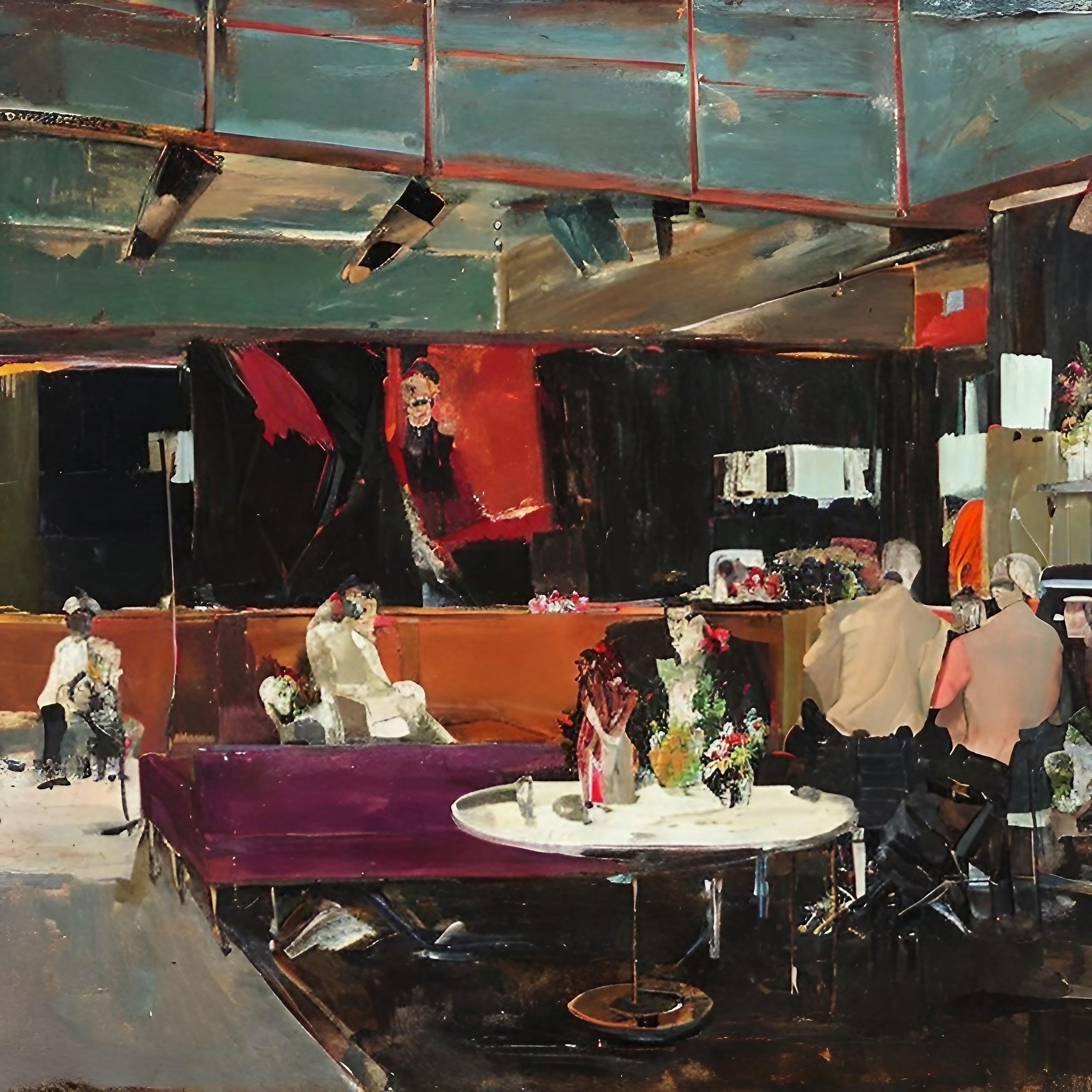 Sofiya Akimova - Dinner with friends, 90x90cm, print on canvas For Sale ...