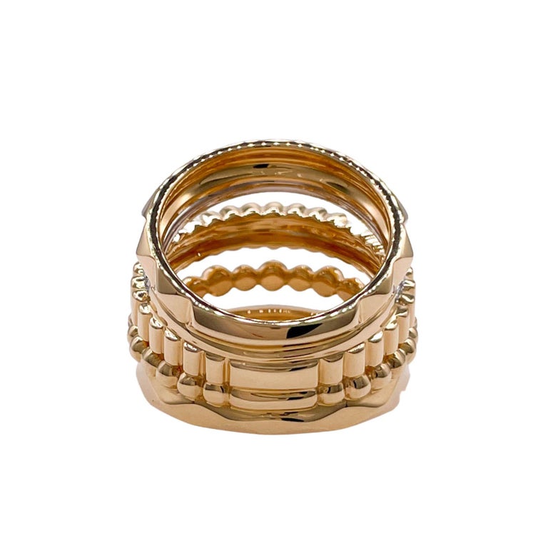 Sofragem 18k Yellow Gold Diamond 5 Row Band Cocktail Ring For Sale at ...
