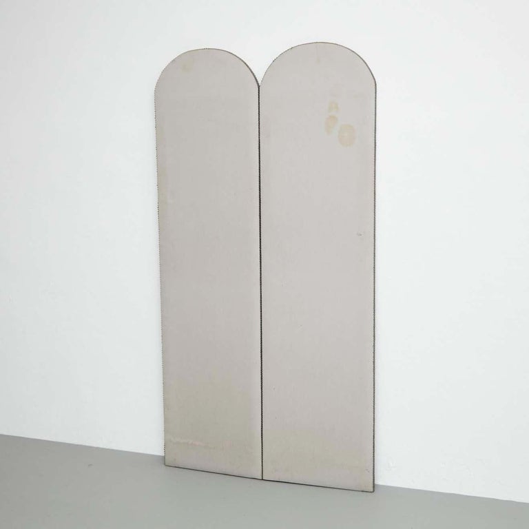Soft Grey Textile Room Divider, circa 1960 For Sale at 1stDibs
