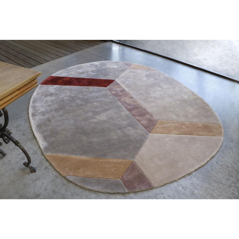 Modern Organic Shape Sustainable Soft Beige Rug by Deanna Comellini ...