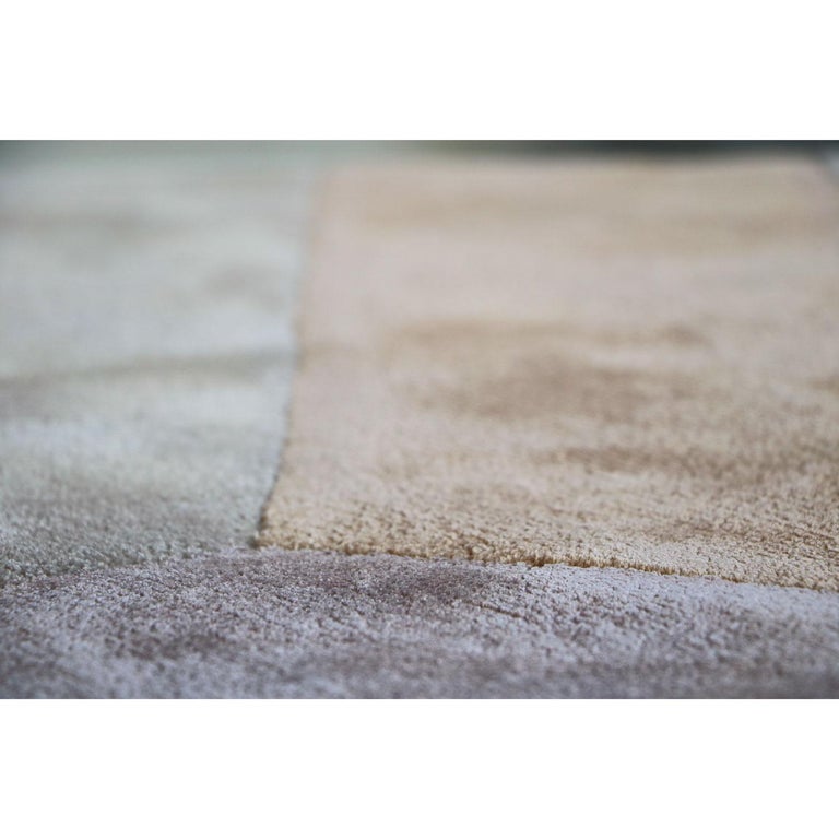 Modern Organic Shape Sustainable Soft Beige Rug by Deanna Comellini ...