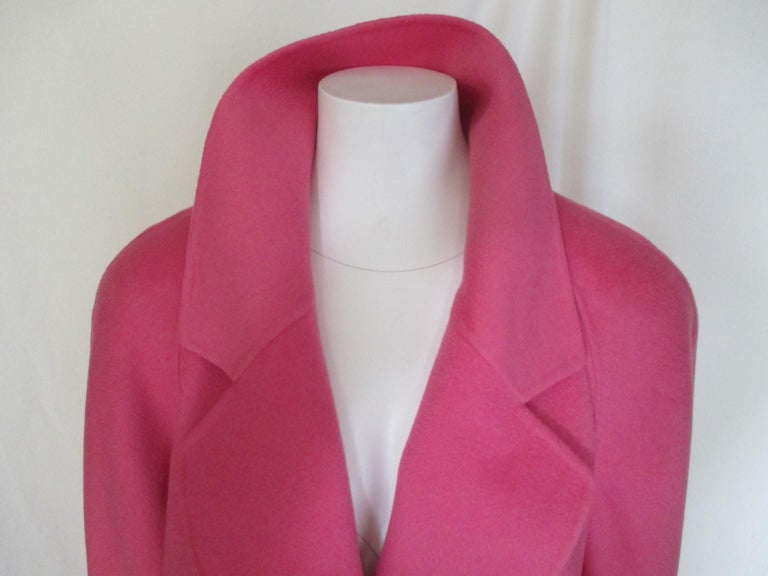 Pink Cashmere Car Coat For Sale at 1stDibs | pink car coat