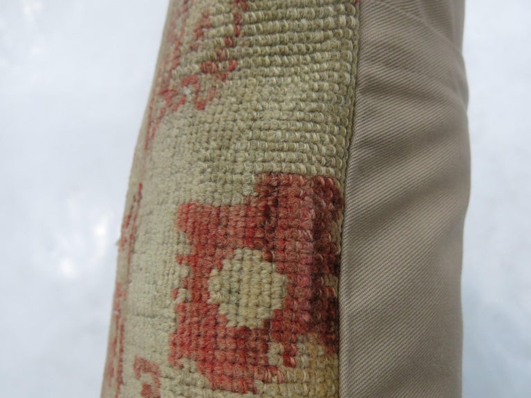 Soft Red Traditional Turkish Rug Pillow For Sale at 1stDibs