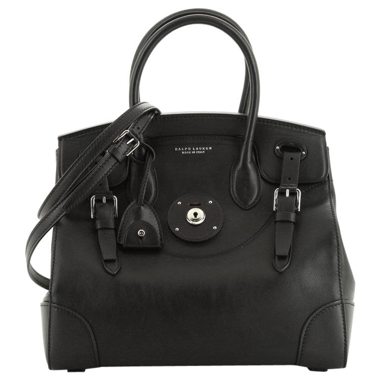 Ralph Lauren Navy Blue Leather Shopper Tote For Sale at 1stdibs