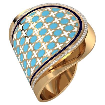 Customizable SOHNAA 18kt Gold Diamond Enamel Miraas Emira Double Line ...
